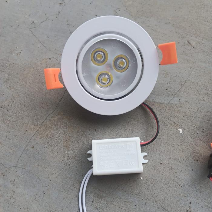 Jual Downlight LED 3 mata 3watt Body Putih/Silver - Jakarta Pusat ...