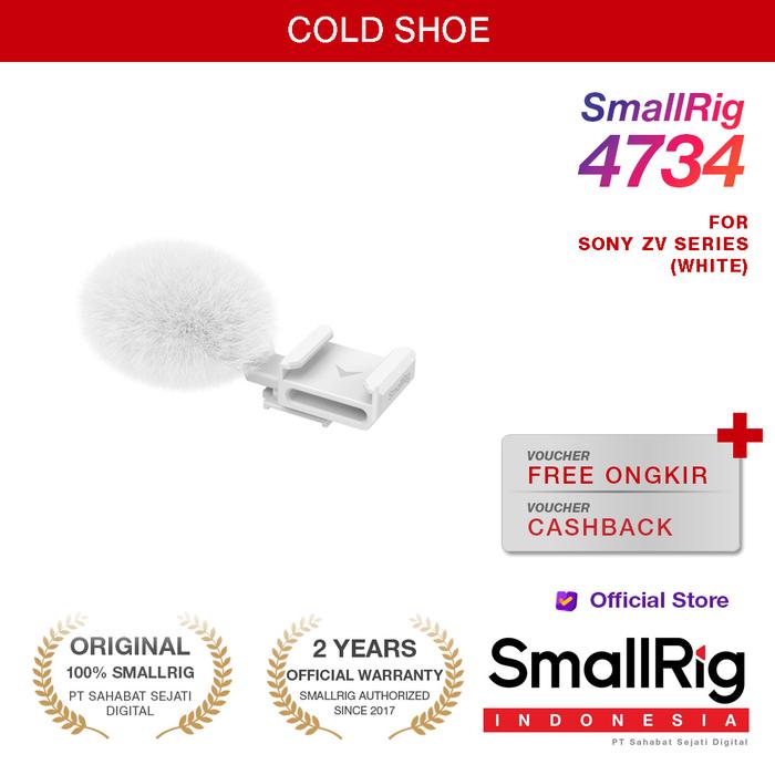 Promo SmallRig Cold Shoe Adapter with Furry Windscreen (White) for Sony ...
