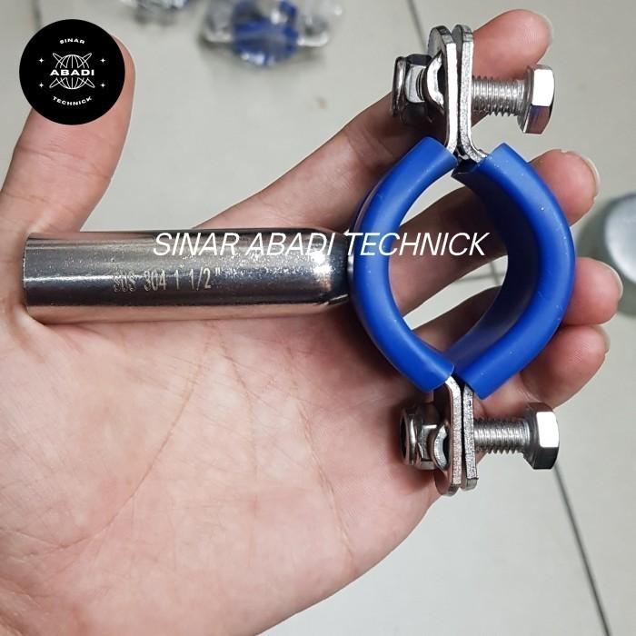 Jual CLAMP PIPA SANITARY / KLEM PIPA HOLDER STAINLESS 6" INCH SS304 ...