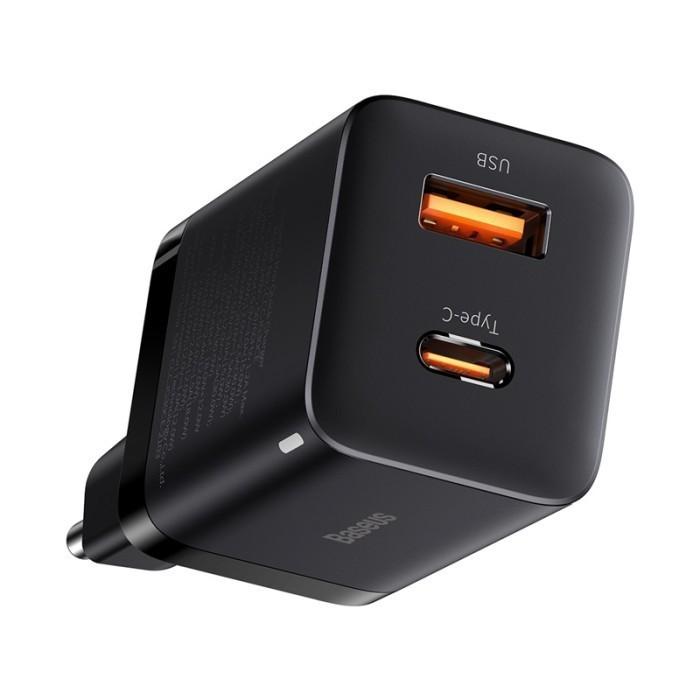 Jual BASEUS Quick Charger 30W Dual Ports USB+Type-C Super Si Pro ...