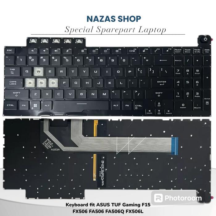 Jual Keyboard Laptop ASUS TUF Gaming F15 FX506 FA506 FA506Q FX506L Black - Jakarta Pusat ...