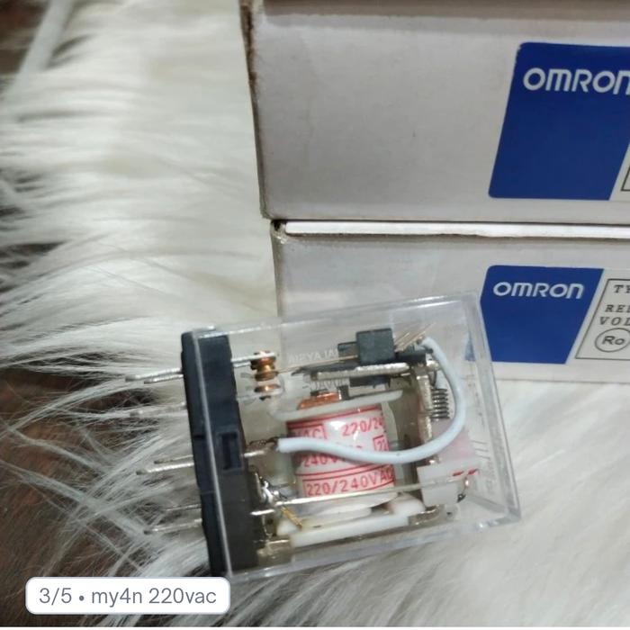 Jual relay Omron original my4n 12vdc,24vdc,220vac 14 kaki set socket/Relay Omron - socket ...