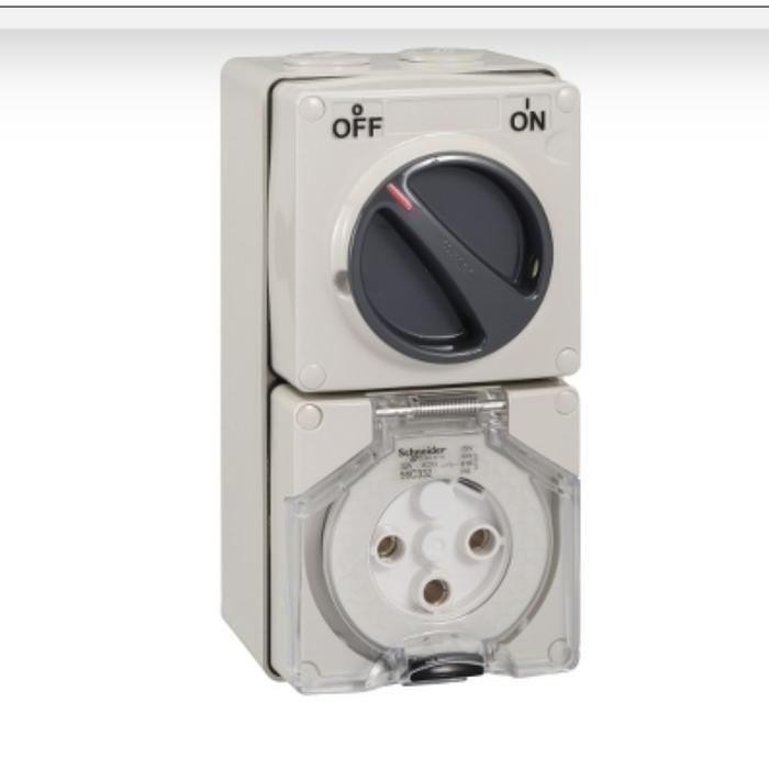 Jual S56C332GY Isolator Switch Socket 3 Phase 32A IP66 Schneider ...