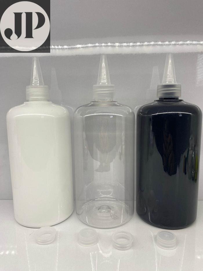 Jual BOTOL BR 500ML N24 PUTIH CLEAR HITAM TUTUP KERUCUT CLEAR N24 BOTOL ...