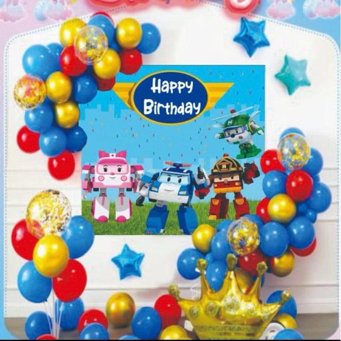 Jual Paket balon backdrop ulang tahun PO pre order karakter sonic ...