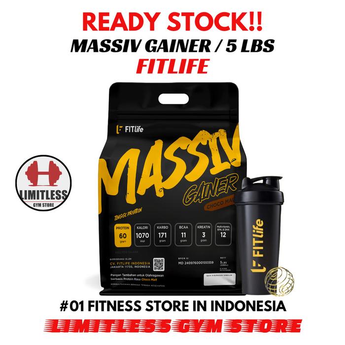Jual FITLIFE MASSIV GAINER 5 LBS 5LBS - 900G Massive Mass Gainer MPRO ...