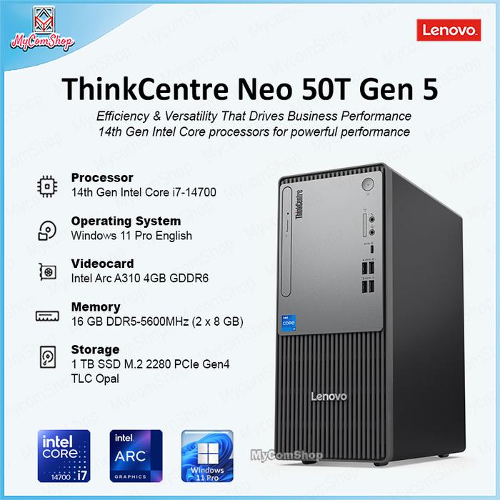 Jual LENOVO THINKCENTRE NEO 50T GEN 5 I7-14700 16GB RAM 1TB SSD INTEL ...