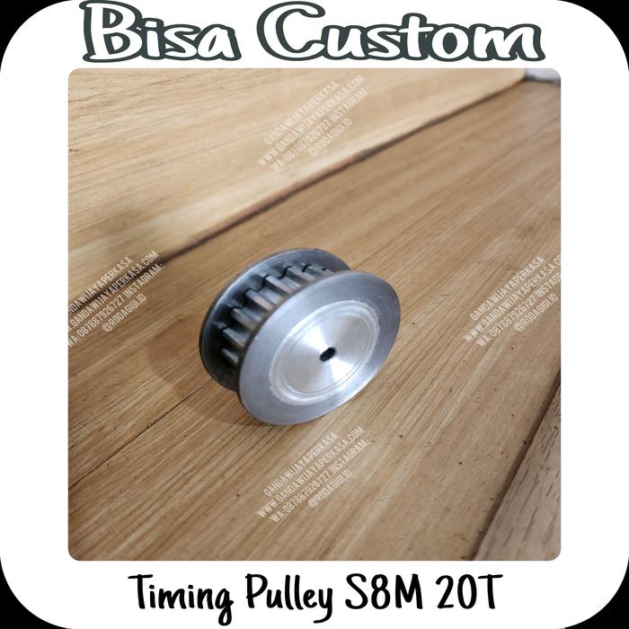 Jual Custom Timing Pulley Belt S8M 20T W15 Material Alumunium - Kab ...