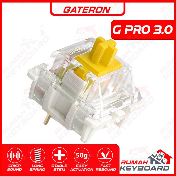 Jual SWITCH - GATERON - G PRO 3.0 - 3 PIN - PCB MOUNT - LUBED - YELLOW ...