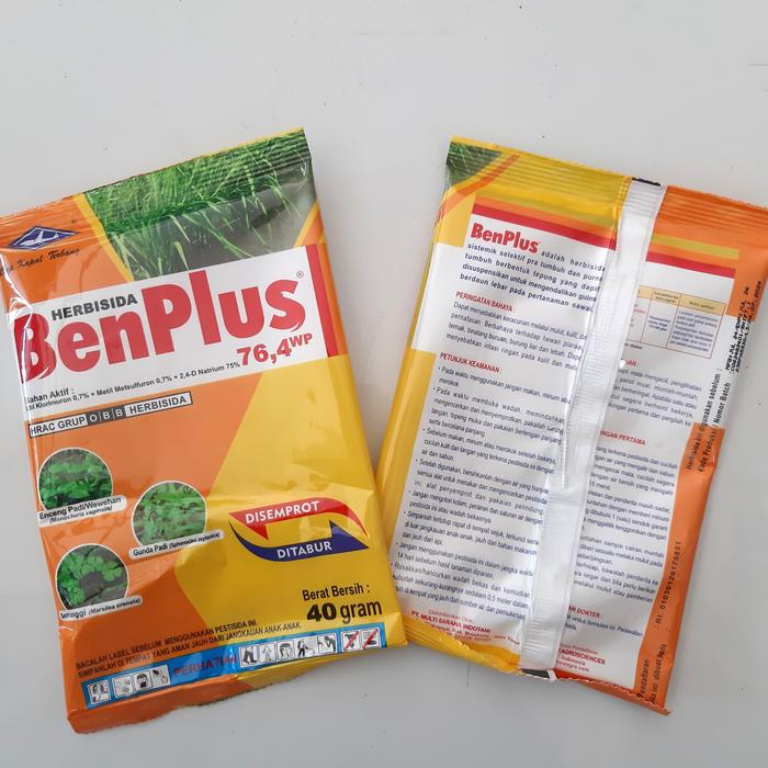 Jual BenPlus 76,4WP 40gr Herbisida Sistemik Selektif Untuk Tanaman Padi ...