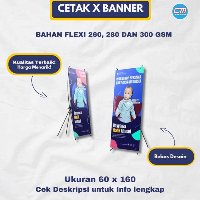 Jual Cetak X Banner ukuran 60x160/ Standing Banner/ Bahan Tebal ...
