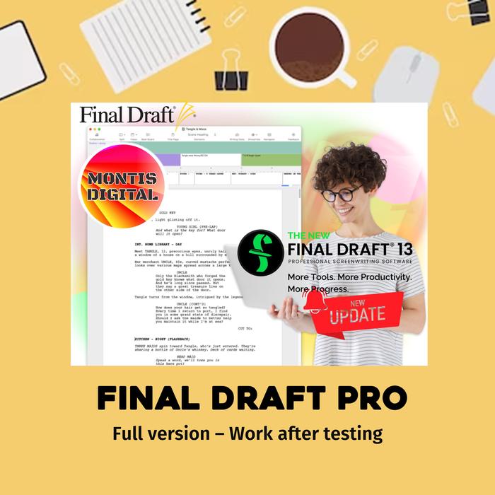 Jual Final Draft 2024 v13.2.0 Full Aplikasi Screewriting Profesional ...