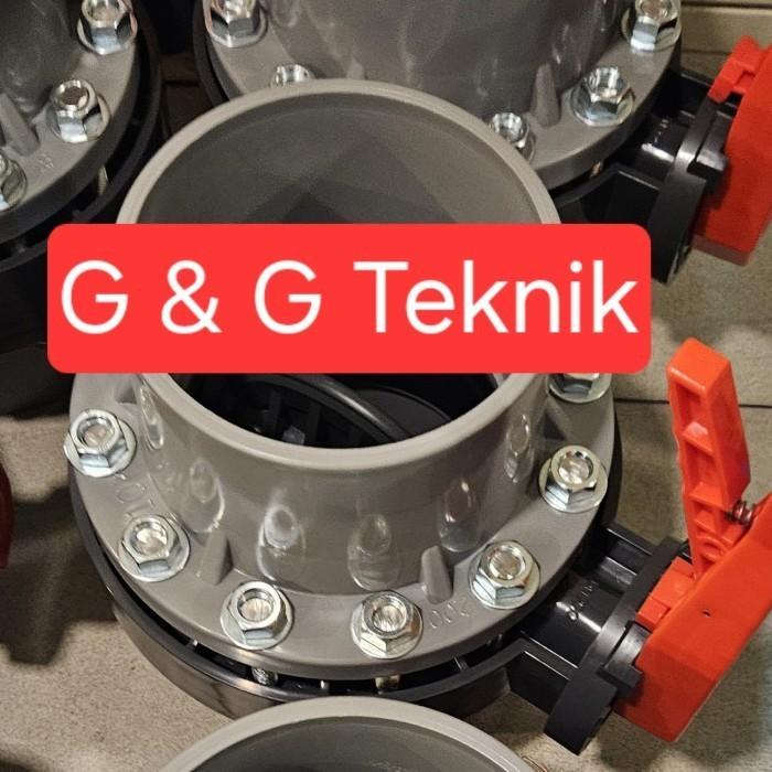 Jual Butterfly valve PVC set flang jis 10k ukuran 3 inch - Jakarta ...
