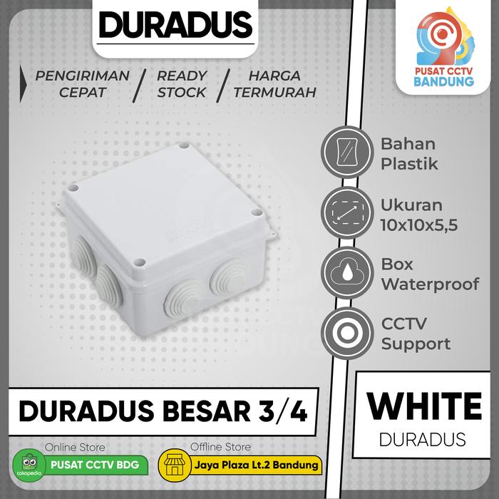 Jual Duradus CCTV Putih Indoor Junction Box CCTV Plastik Waterproof ...