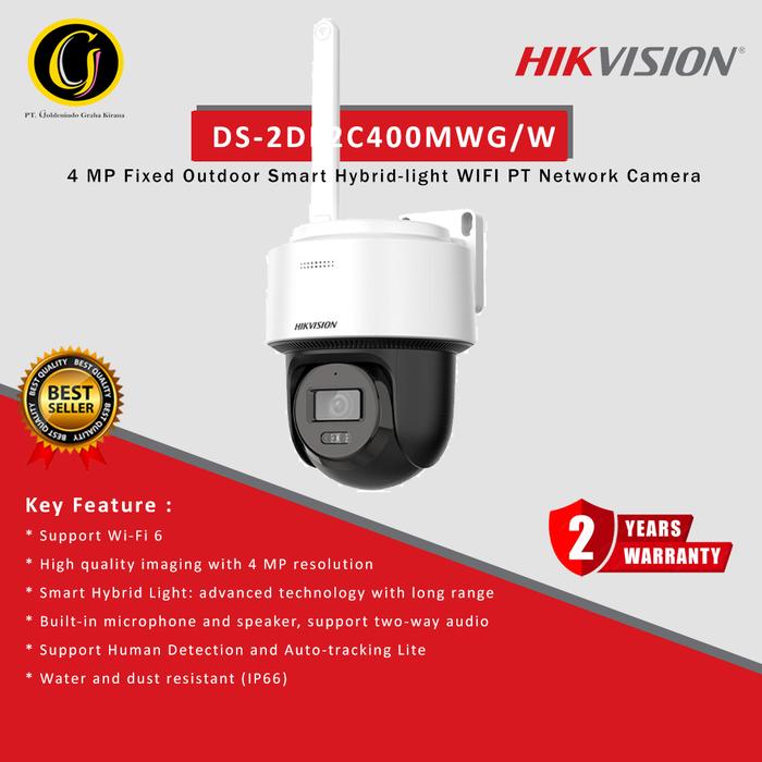 Jual DS-2DE2C400MWG/W - HIKVISION WIFI CAMERA IP 4MP MINI PT SMART HYBRID LIGHT WIRELESS CAMERA ...
