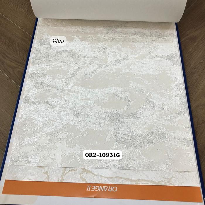 Jual Wallpaper Dinding Polos Putih Semen Glitter Visual Marmer Varian ...
