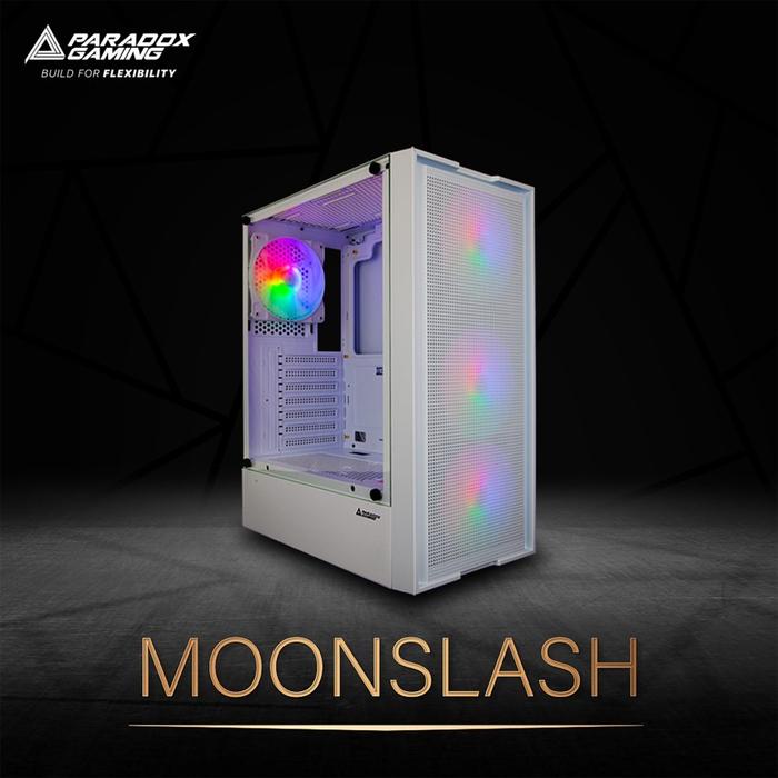 Jual Casing PARADOX GAMING MOONSLASH - ATX, MATX Case - WHITE - Jakarta ...