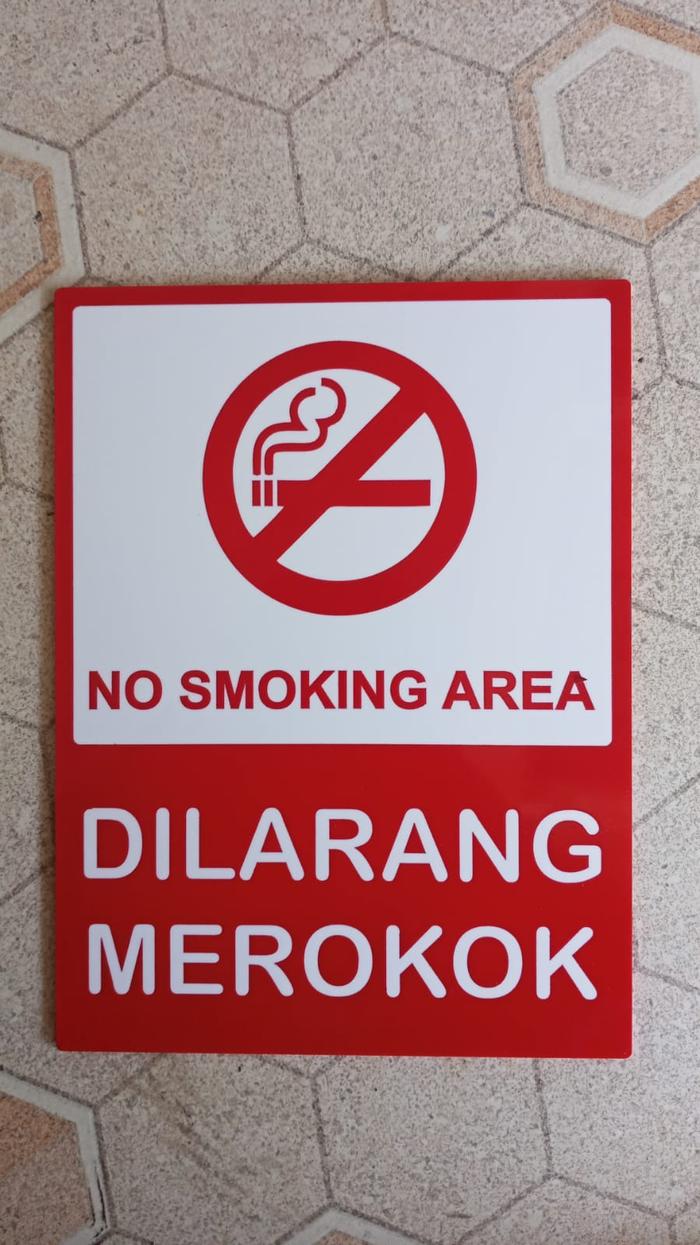 Jual Rambu Dilarang Merokok No Smoking Area 15cm x 20cm - Kota Bandung ...