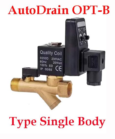 Jual Solenoid Valve Listrik 1/2 Inch Timer Auto Drain 16Bar 220V AC OPT ...