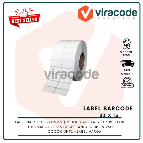 Promo DIRECT THERMAL STICKER [33x15 MM] KERTAS LABEL STIKER BARCODE 1 LINE - Kota Surabaya ...