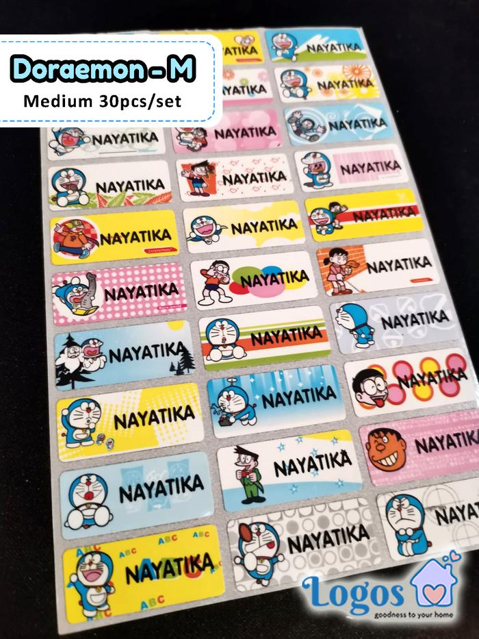 Jual Doraemon Sticker MEDIUM Name Label. Stiker karakter Nobita ...