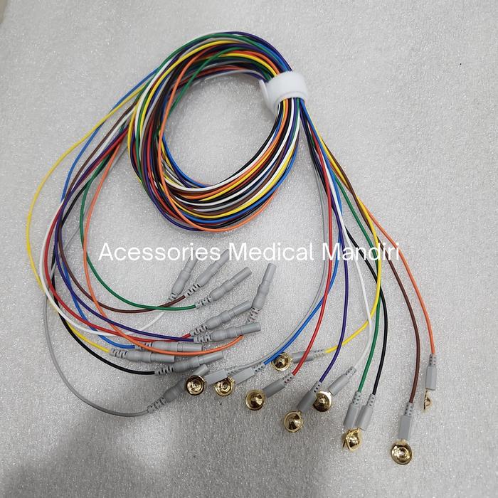 Jual EEG kabel / EEG Cable Gold / Eee Kabel 1 Set 10 pcs - Kota Medan ...