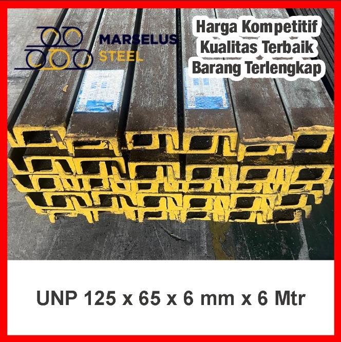 Jual UNP 125 - Besi Kanal U / UNP channel / 125 x 65 x 5mm 6meter ...