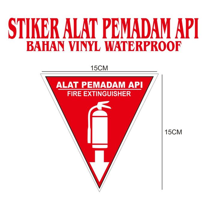 Jual Stiker Sign Segitiga Apar Alat Pemadam Ukuran 25 X 25 CM - Jakarta ...