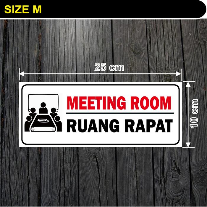 Jual Stiker Vinyl Rambu Tulisan Ruang Meeting Meeting Room / Sign ...