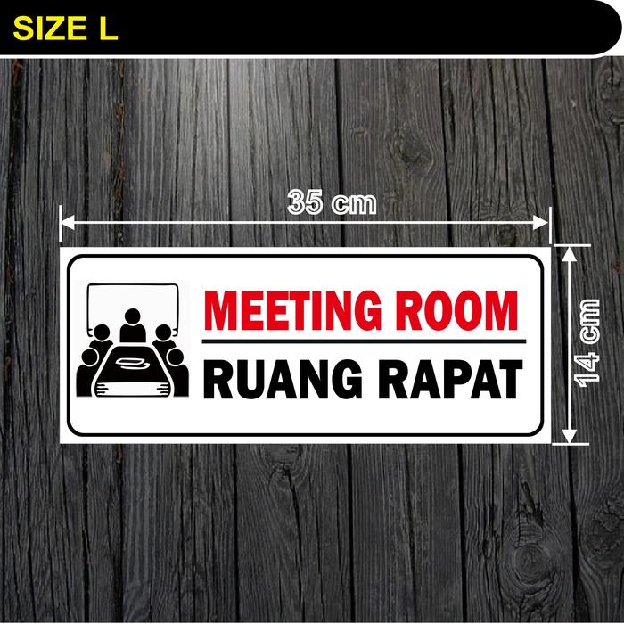 Jual Stiker Vinyl Rambu Tulisan Ruang Meeting Meeting Room / Sign ...
