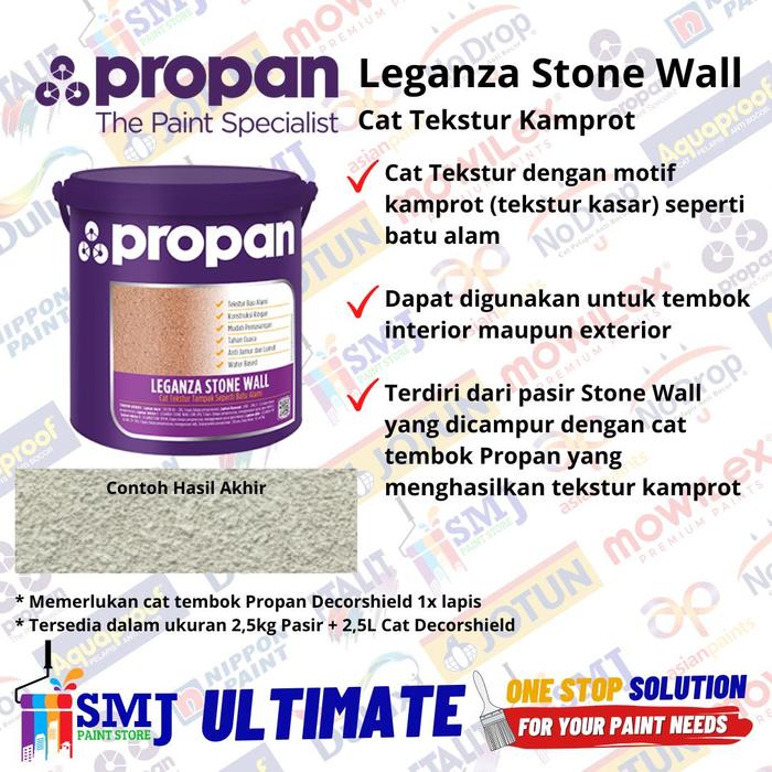 Jual Cat Tembok Texture Motif Batu Alam PROPAN LEGANZA STONEWALL ...