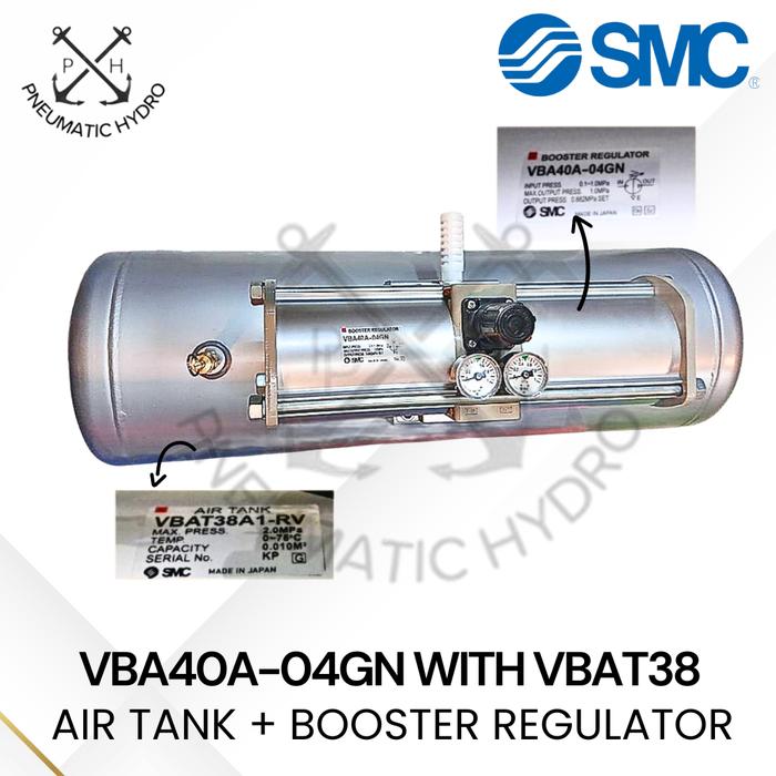 Jual BOOSTER PNEUMATIC REGULATOR SMC VBA40A-04GN WITH AIR TANK VBAT38 - Jakarta Barat ...
