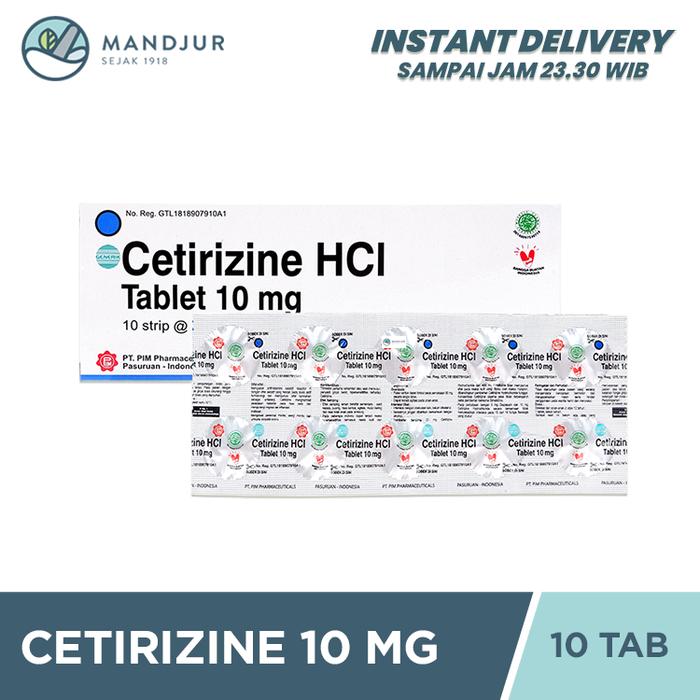 Jual Cetirizine 10 mg 10 Tablet - Obat Rhinitis dan Gatal Alergi - Jakarta Pusat - Apotek ...