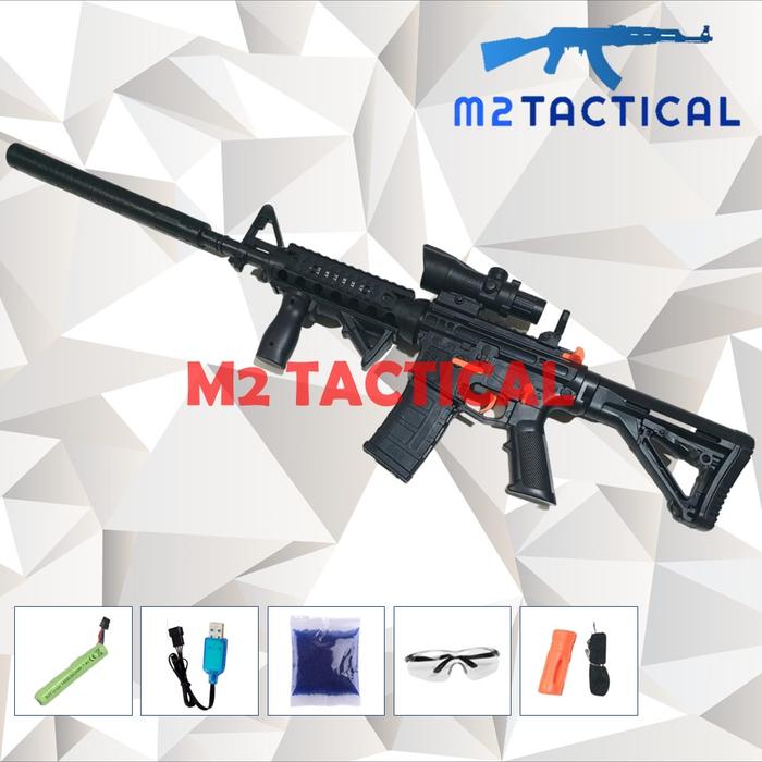 Jual Mainan Water Gel Blaster M4 / M416 / M4A1 SLR Black Edition Full Auto / Manual WGB WGG ...