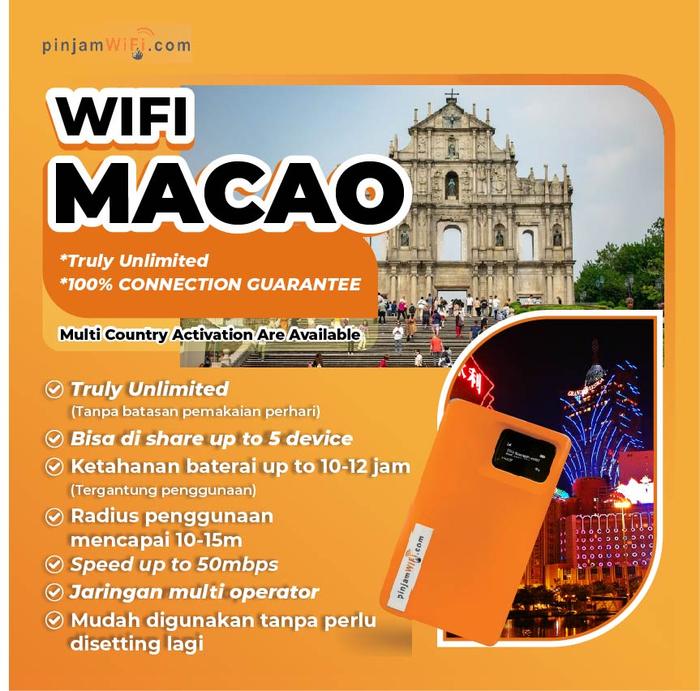 Jual Sewa Pinjam Wifi Macau Unlimited Share 5 Device - Jakarta Pusat ...