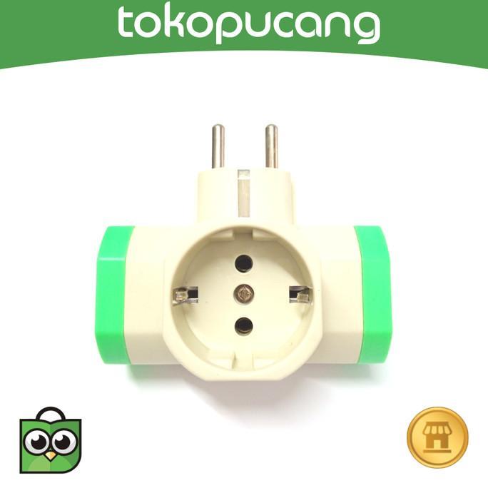 Jual Steker T Arde Flash Colokan 3 Lubang Colokan Cabang 3 Arah - Kota ...