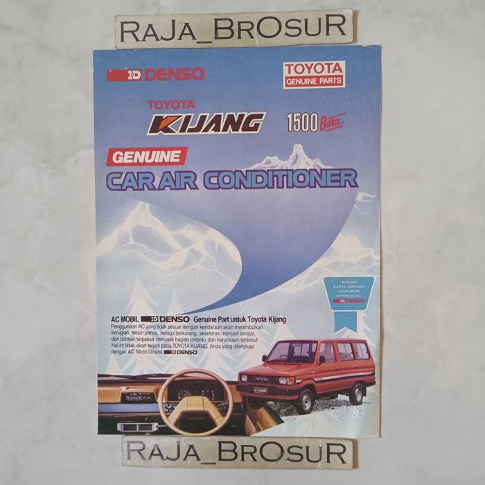 Jual Poster brosur katalog iklan flyer Toyota Kijang Super Genuine Car ...