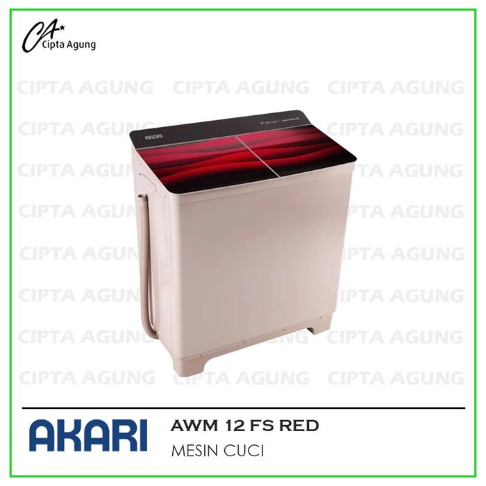 Promo AKARI MESIN CUCI 2 TABUNG 13,5 KG AWM 12 FS / AWM 12FS RED - Kota ...