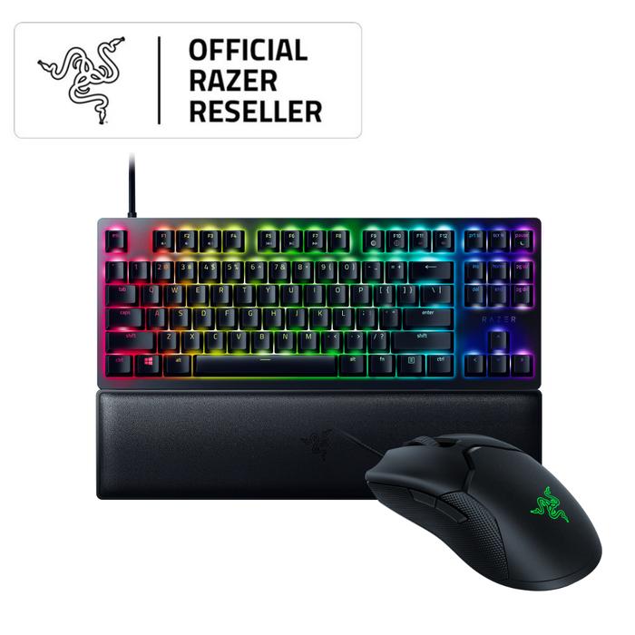 Promo Razer Huntsman V2 TKL Purple Switch Gaming Keyboard + Razer Viper ...