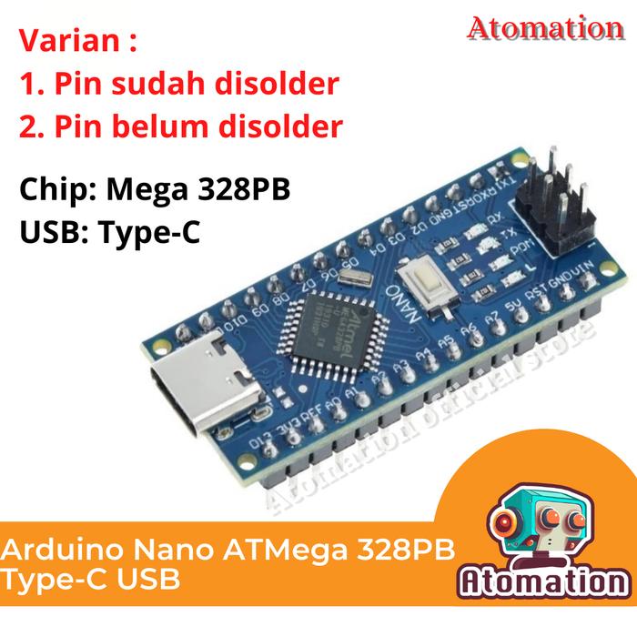 Jual Arduino Nano v3 ATMega 328PB Mega328PB Type-C USB - Belum Disolder - Kab. Sleman ...