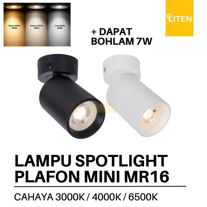 Jual Mini Spotlight Plafon MR16 7w LED / Lampu Spot Sorot Dinding ...