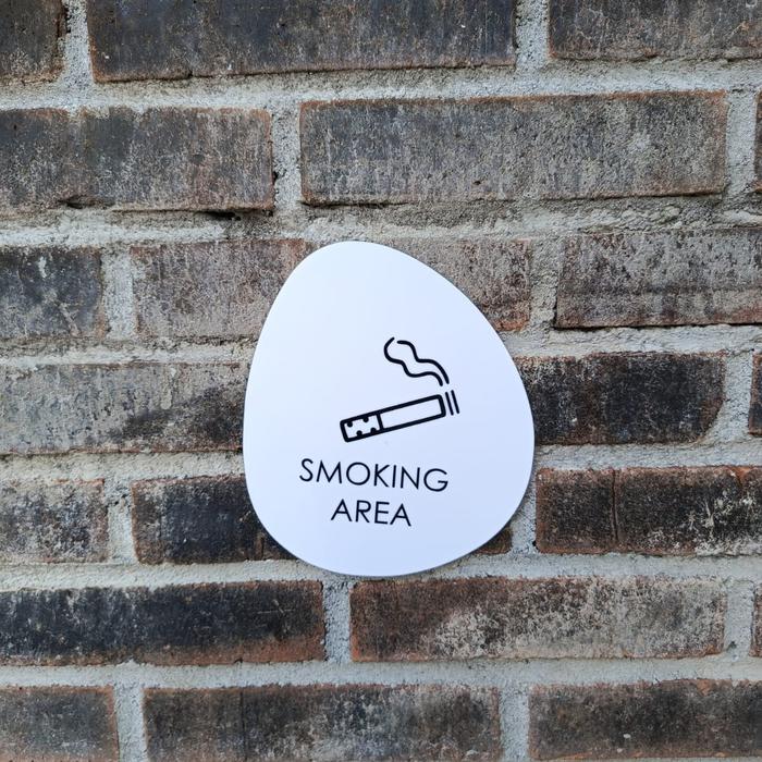 Jual signage akrilik / SMOKING AREA / 3 - Putih - Kab. Semarang ...