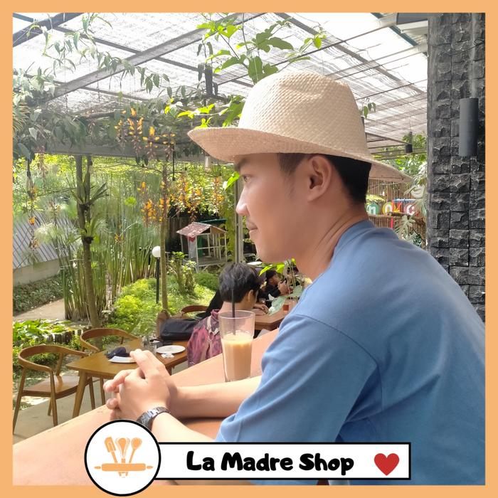 Jual TOPI PANTAI Topi Koboi Anyaman Pandan lebih rapi pinggirnya di ...