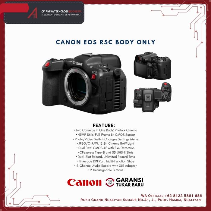 Jual Canon EOS R5 C Body Only | R5C Body Mirrorless Cinema - Kota ...