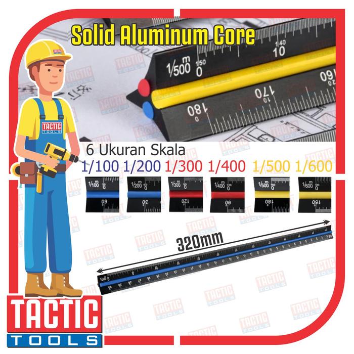 Jual Penggaris Mistar Segitiga Alumunium 30cm Skala Metric - Kota Medan ...