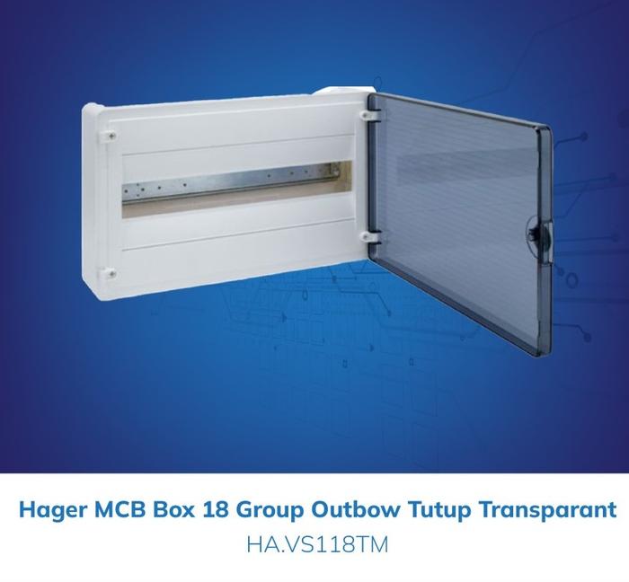 Jual Box MCB Hager 18 Modul VS118TM Outbow Tranparan - Kota Bandung ...