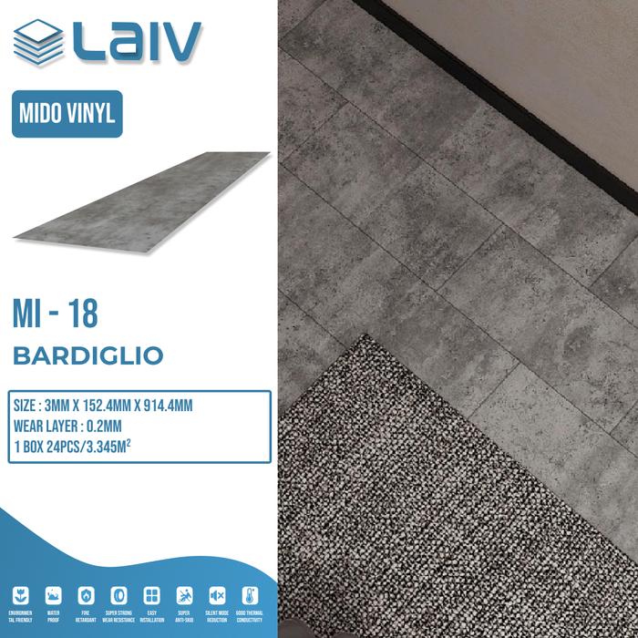 Promo LAIV Lantai Vinyl 3mm Wood Stone MIDO Series Lantai Vinyl Kayu ...