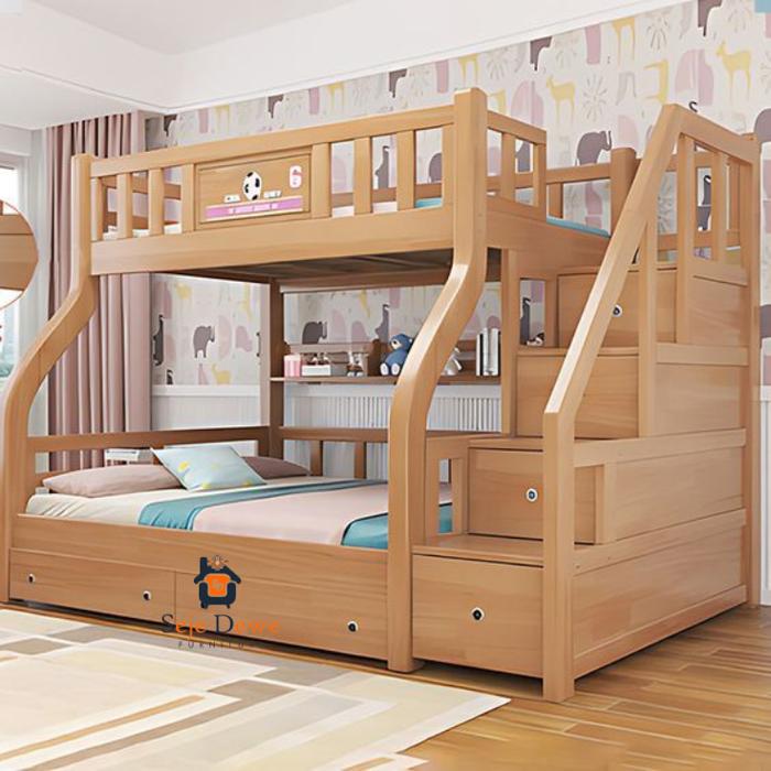 Jual tempat tidur tangga laci tingkat, tempat tidur tingkat, tempat ...