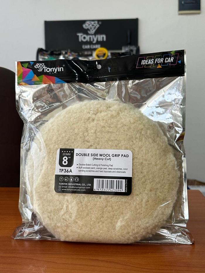 Jual Wool Buffing Pad Double Side 8 Inch for HEAVY CUT (M14/M16 , 5/8 ...