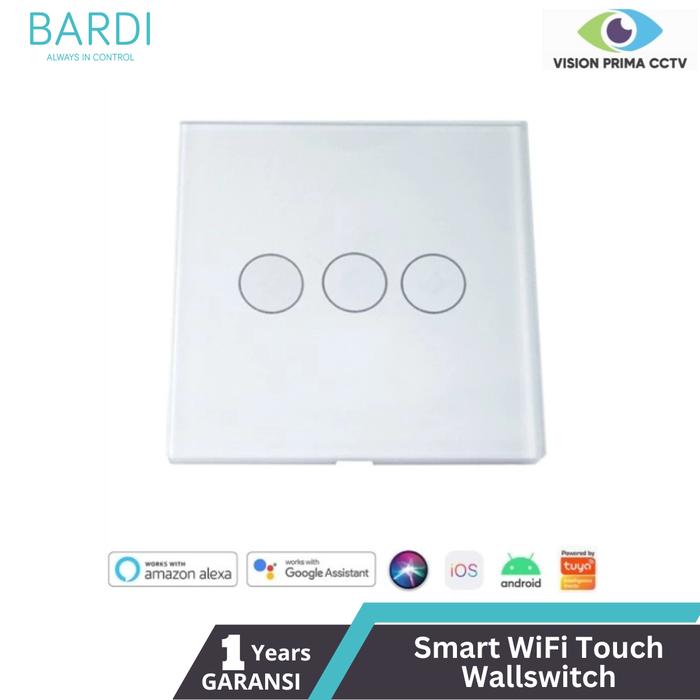 Jual BARDI smart wifi touch wallswitch 3 Gang - Kota Medan - Vision ...